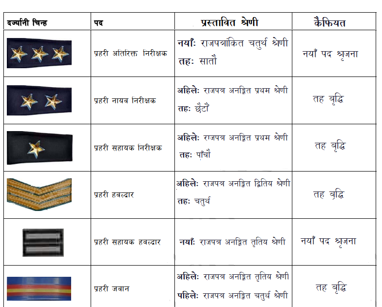 Nepal Police New Proposed Rank and Current Rank | Chetan TM