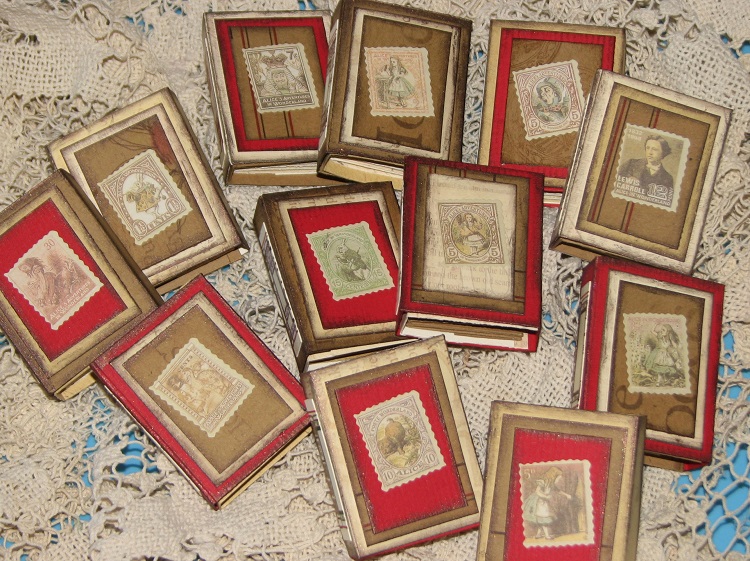 Ink Stains: Mini Matchbox Books & Bookshelf