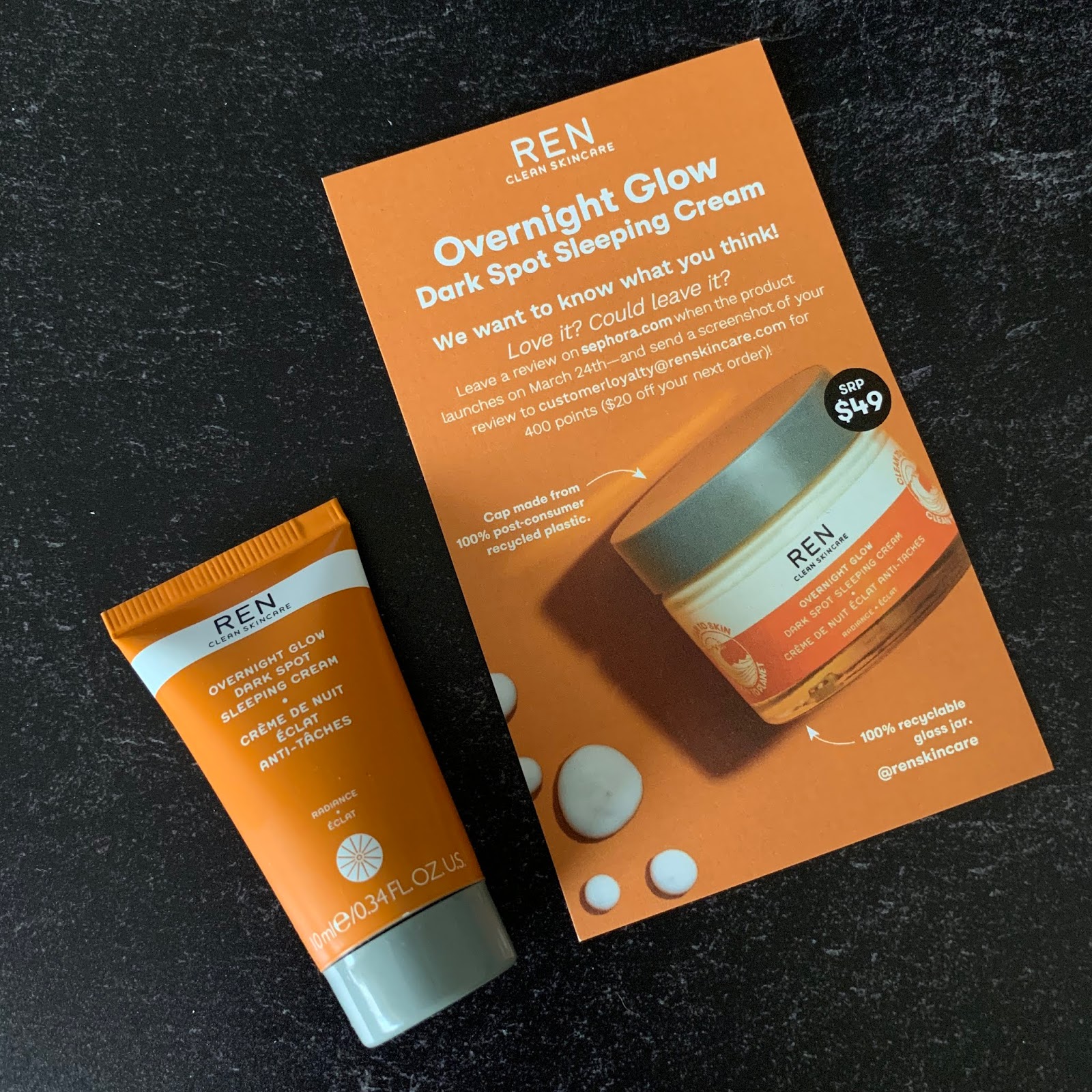 REN Clean Skincare | Overnight Glow Dark Spot Sleeping Cream Review | A ...