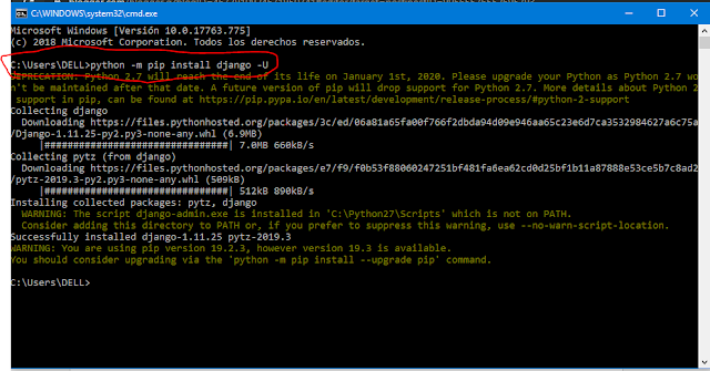 COMO INSTALAR DJANGO EN WINDOWS (COMANDO)