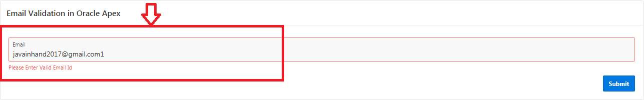 Email Validation In Oracle Apex With Example Javainhand Tutorial