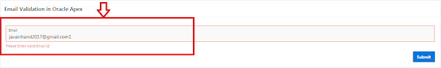 Email Validation in Oracle APEX with Example - Javainhand Tutorial