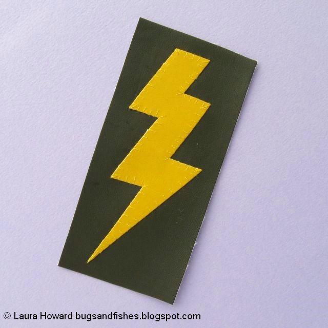 Bugs and Fishes by Lupin: Faux Leather Crafts: Lightning Bolt Brooch ...