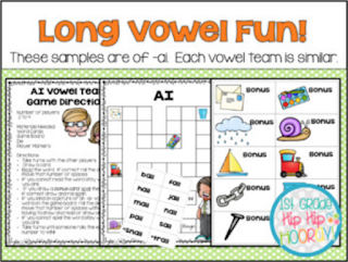 1st Grade Hip Hip Hooray!: Phonics/Word Work Bundle!