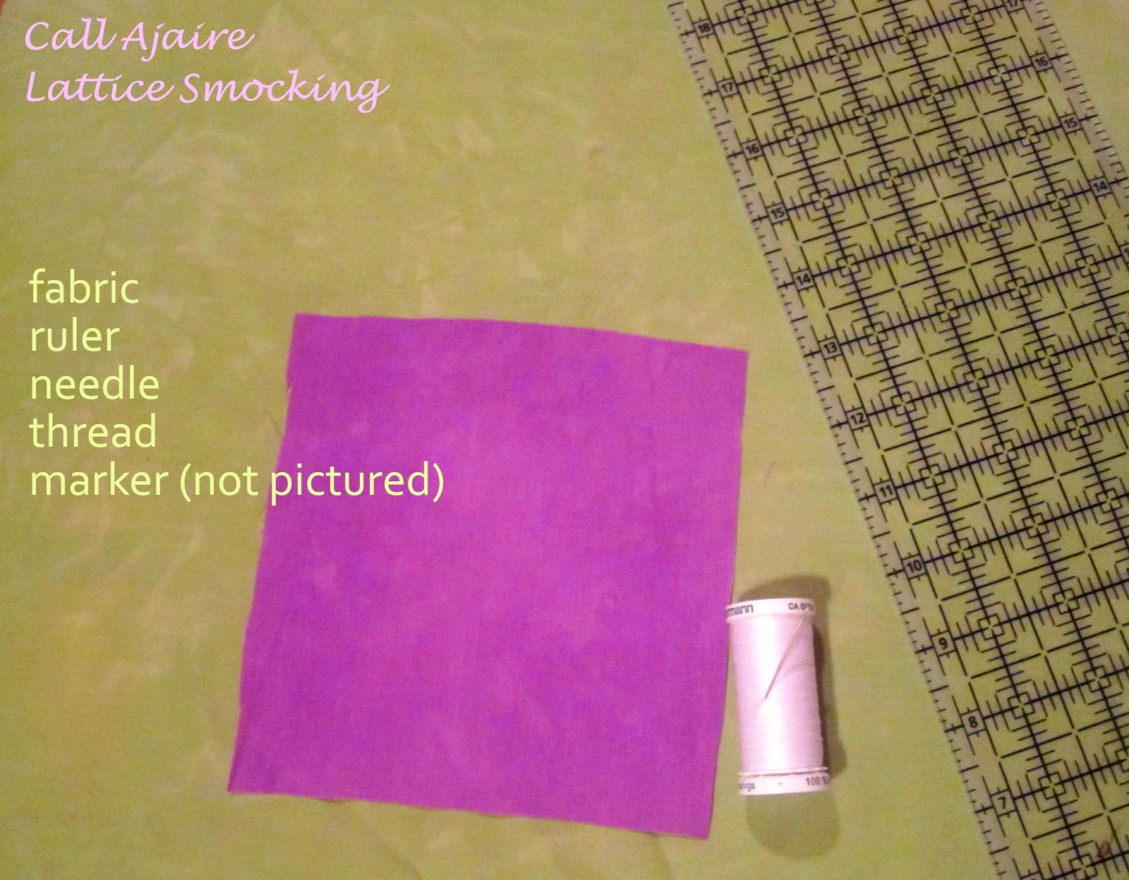 Call Ajaire: Lattice Smocking Tutorial