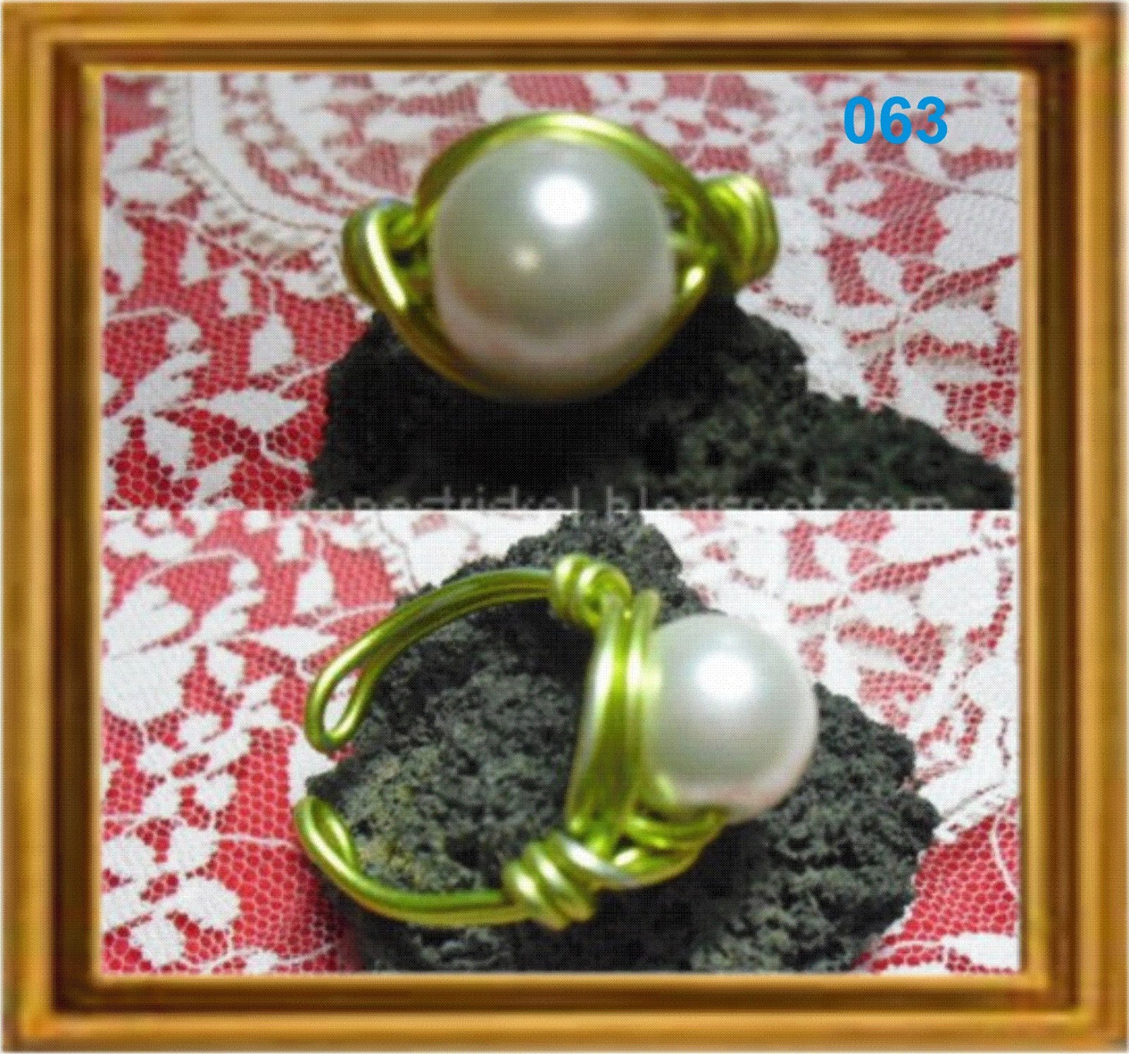 CREACIONES TRISKEL: ANILLO VERDE PERLA