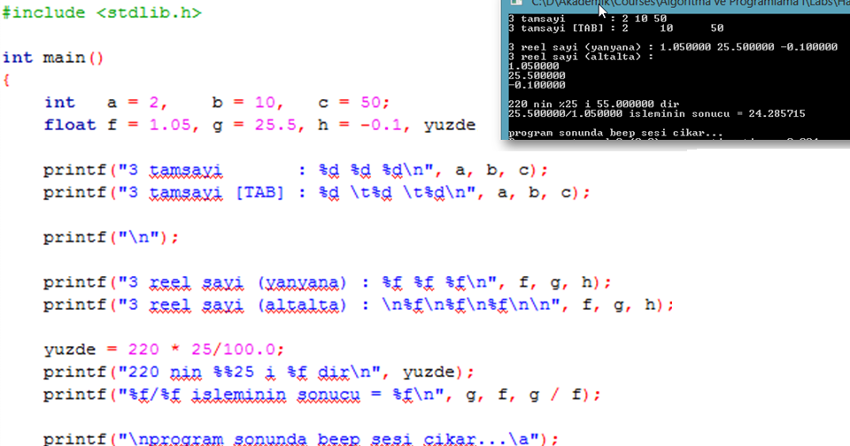 Yazılımcılar Dünyası Printf Ve Scanf
