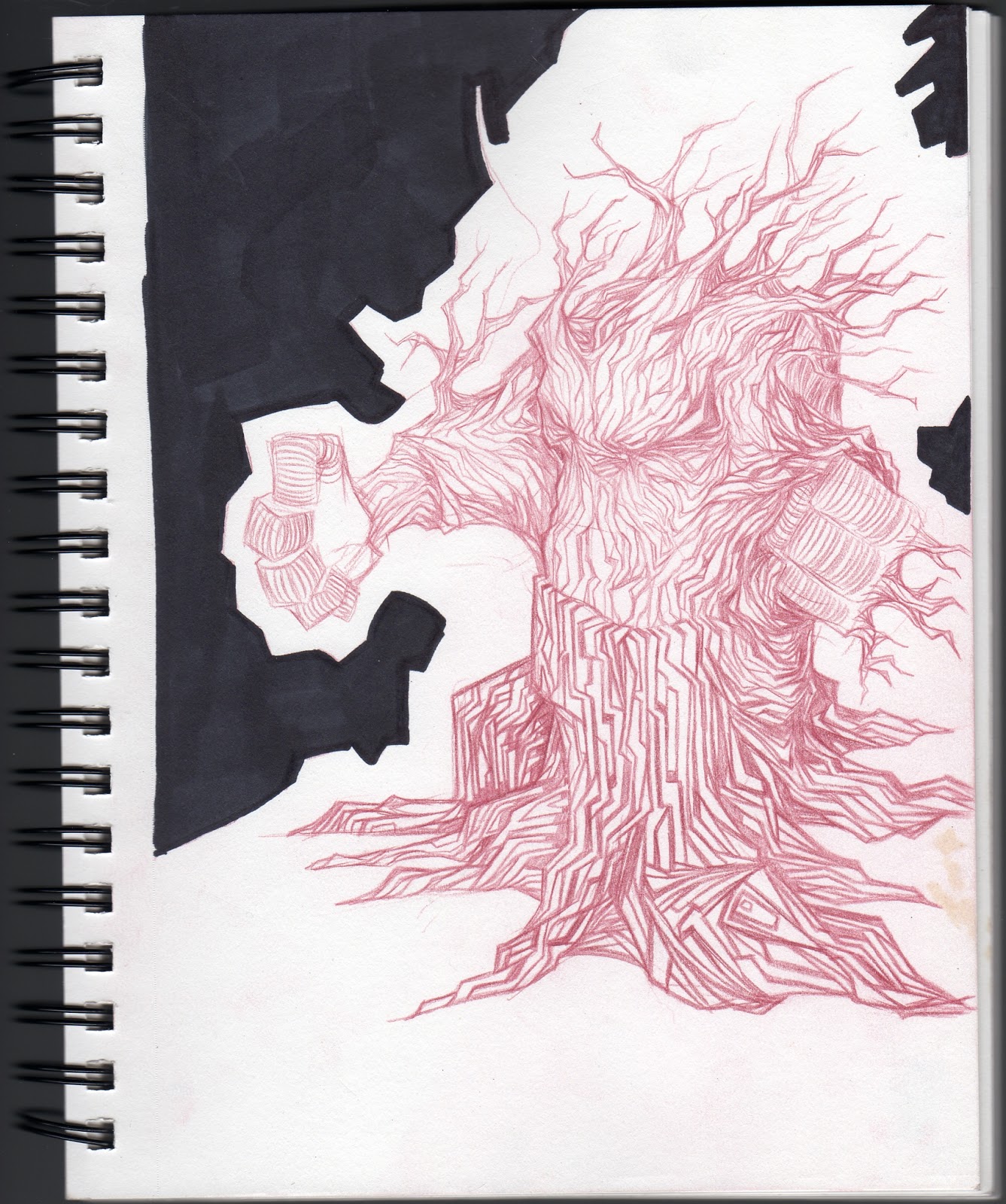 Lorenzo R. Bambino: tree monster sketch