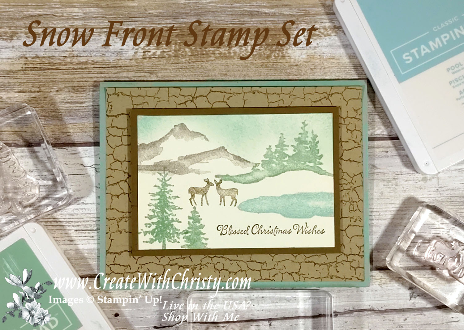 Snow Front Stamp-A-Stack Card [Create With Christy]