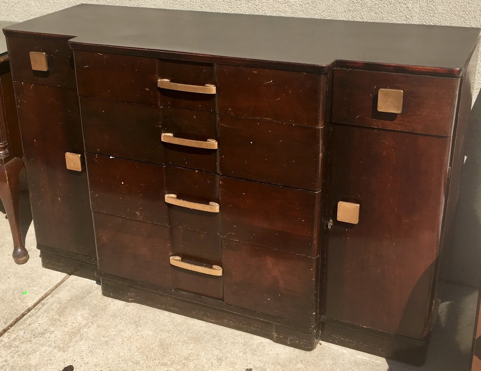 Uhuru Furniture & Collectibles: Mahogany 1950s Buffet - SOLD