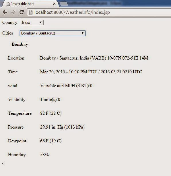 Java Tutorials: Consuming Global Weather Web Service