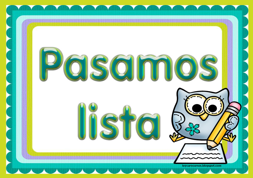 RECURSOS DE EDUCACIÓN INFANTIL: PASAMOS LISTA II