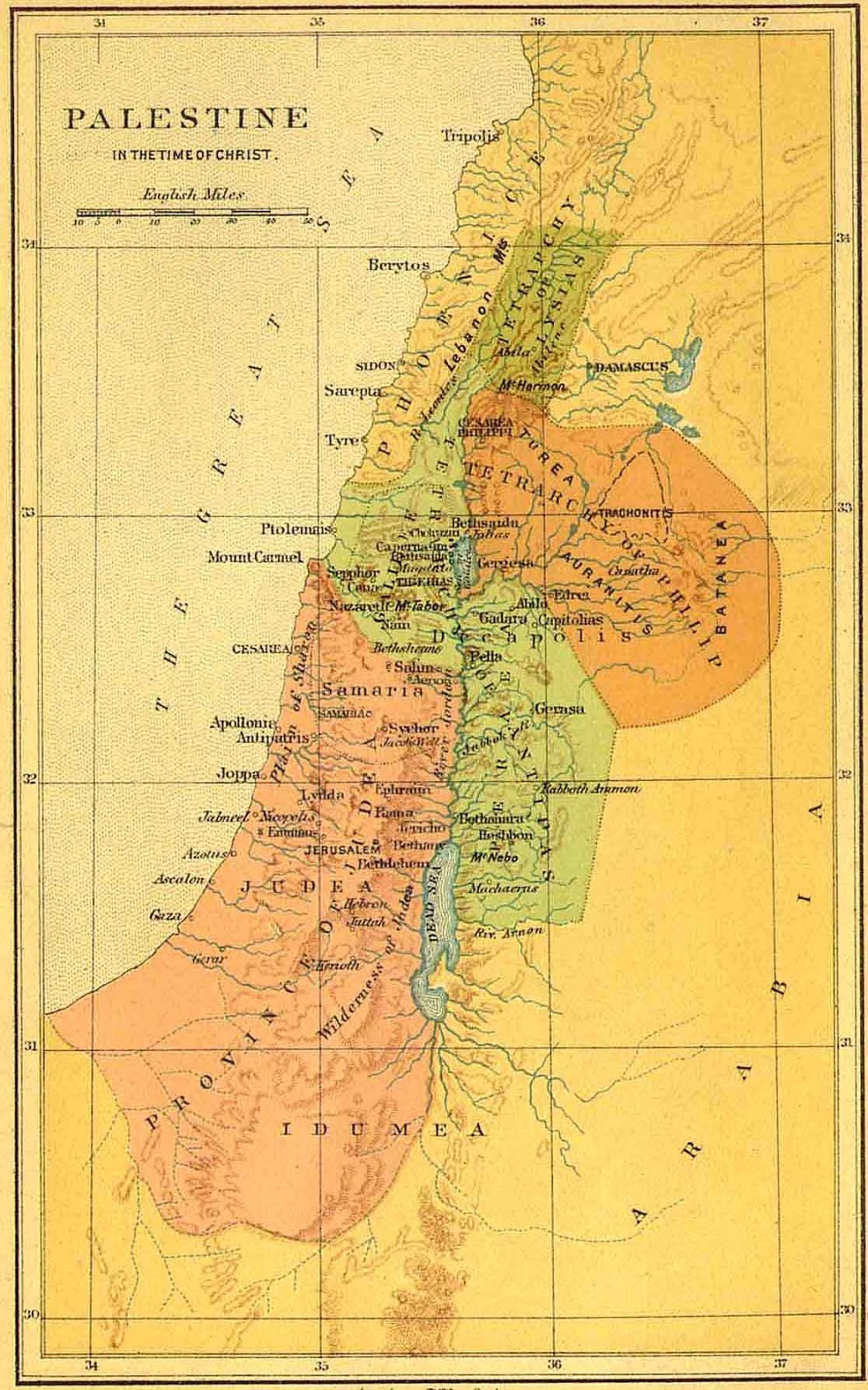 PALESTINA - MAPAS GEOGRÁFICOS DE PALESTINA