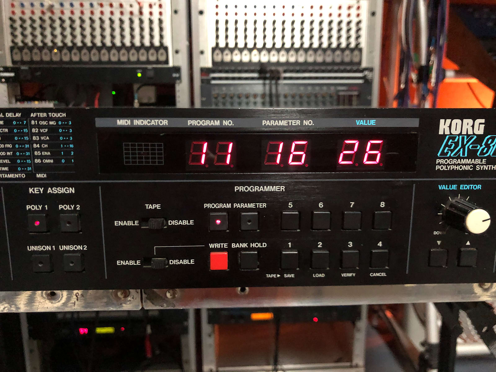 MATRIXSYNTH: Korg EX-8000 Digital / Analog Hybrid Synth SN 004029