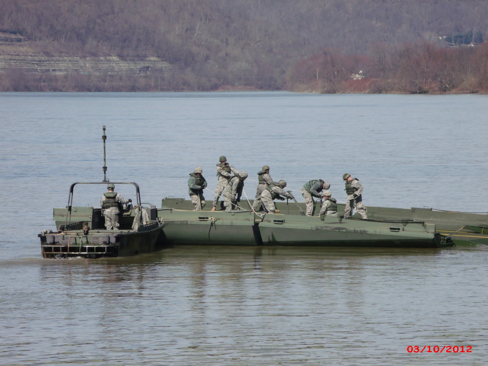 COUNTRY WHISPERS: Army Training - Building a Floating Bridge