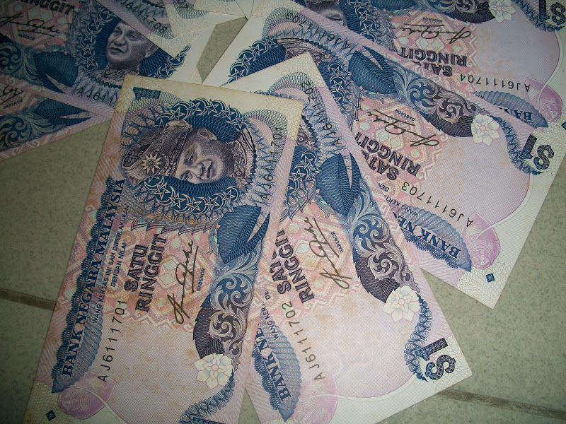 collectible items: UNC Malaysia old RM1 banknotes blind series lot of ...
