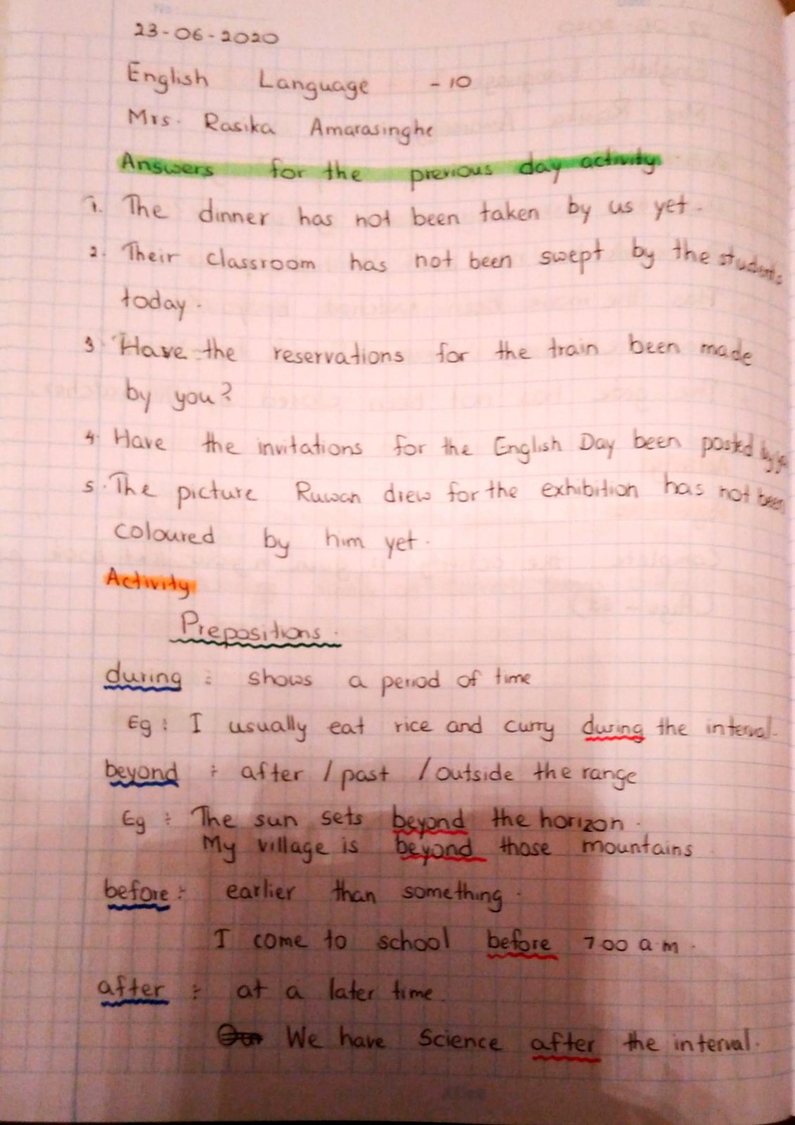 English Language - Grade 10