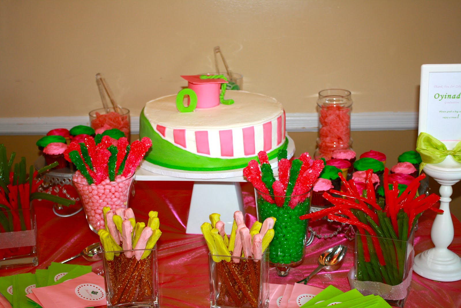 Enchanted Expectations: Pink and Green Graduation Party