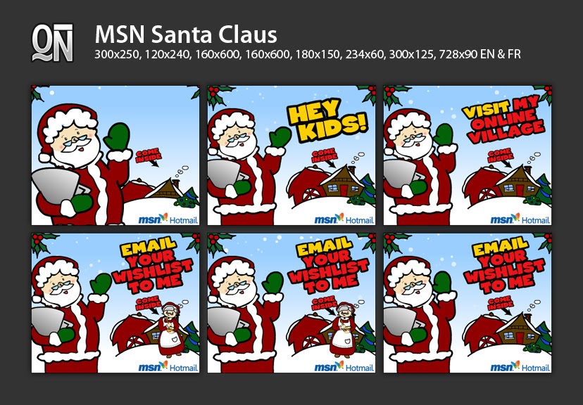 Toronto Web Designer & Developer: MSN Santa Claus - Banner Ads