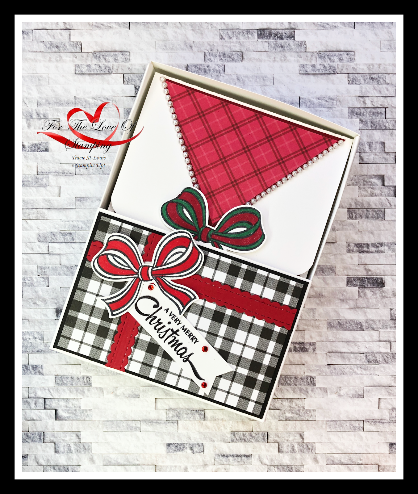 ~For The Love of Stamping~: Plaid Tidings Card Holder Box