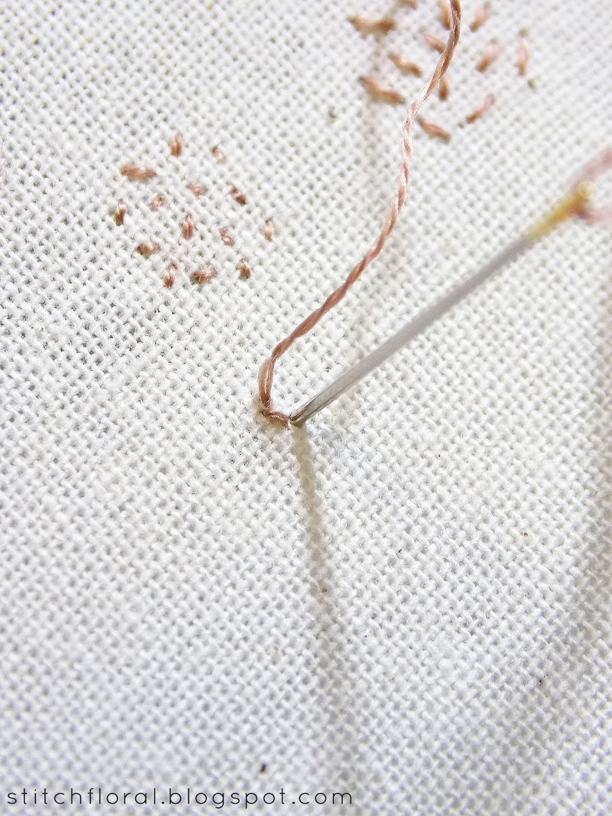 Learn how to seed stitch and how to shade with seeding - Stitch Floral