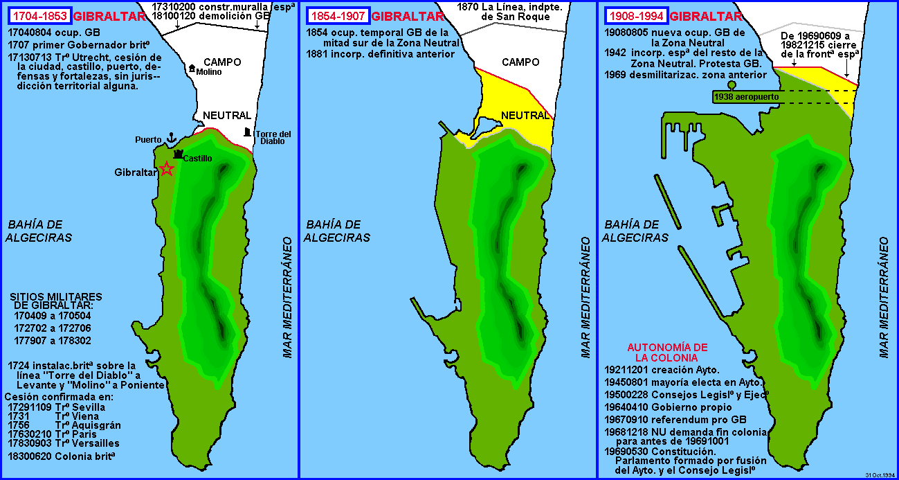 Mapas de Gibraltar | Reino Unido ~ Enciclopédia Global™