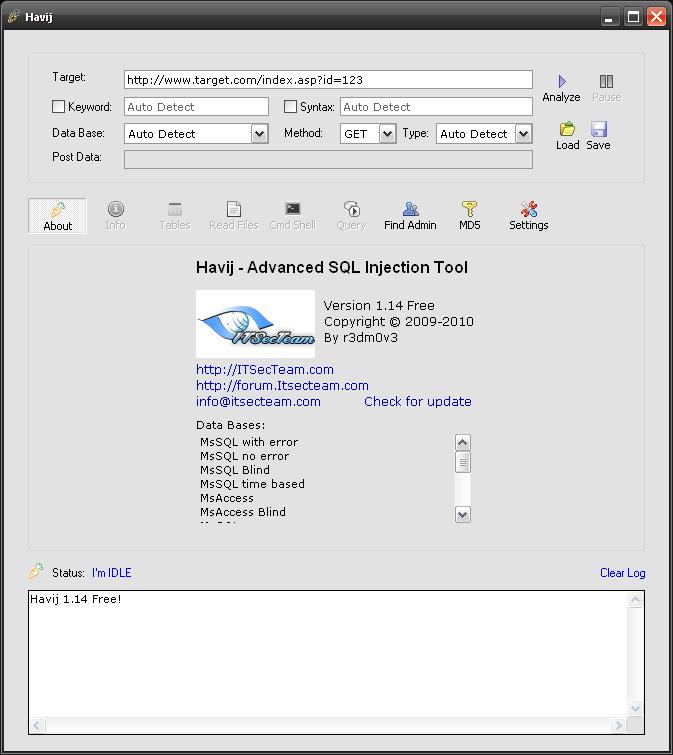 Get The Code And Feel The Soul: Havij v1.14 Advanced SQL Injection
