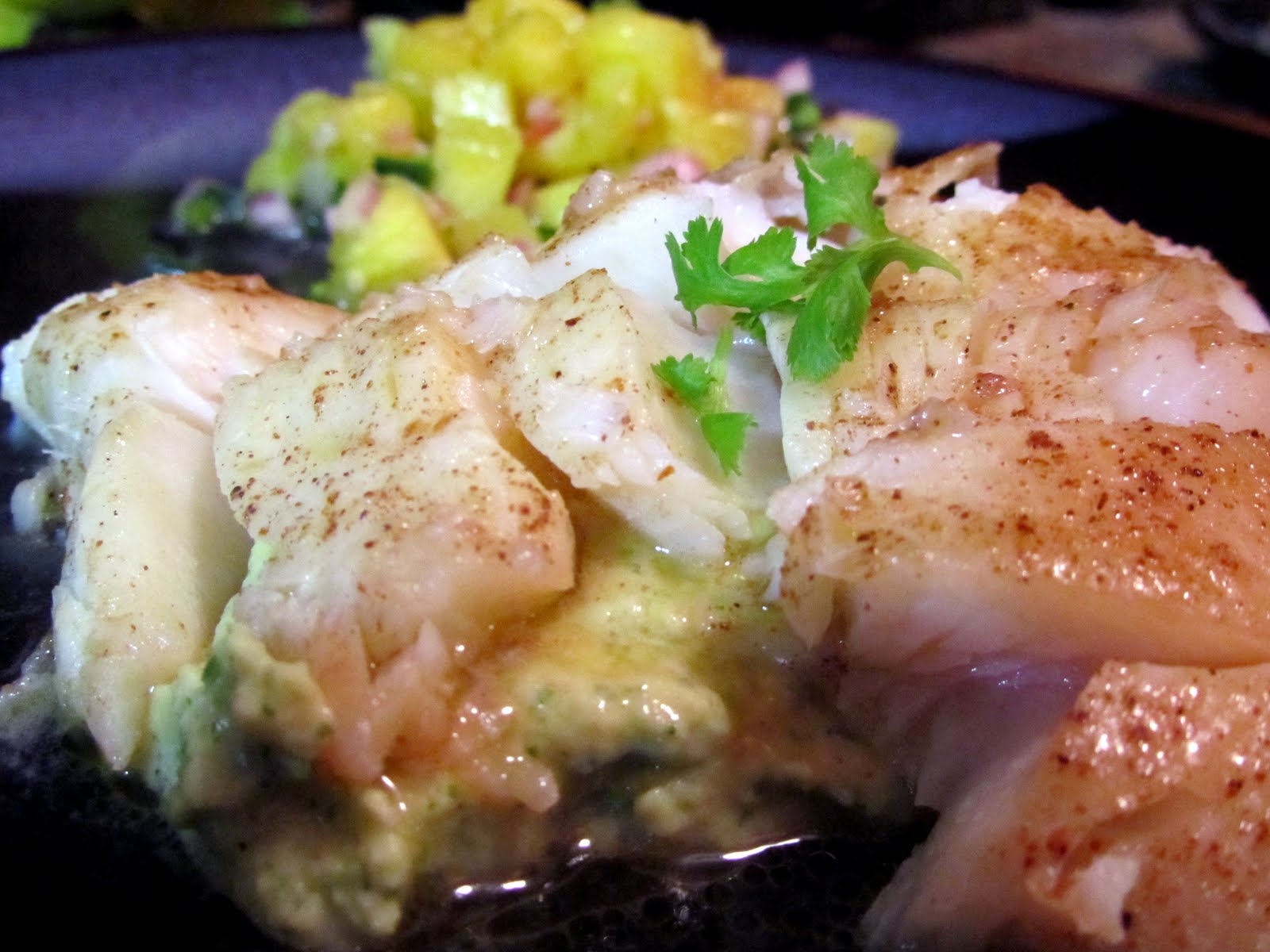 Rock 'n' Roll Gourmet: Turbot with Avocado Purée & Pineapple Salsa