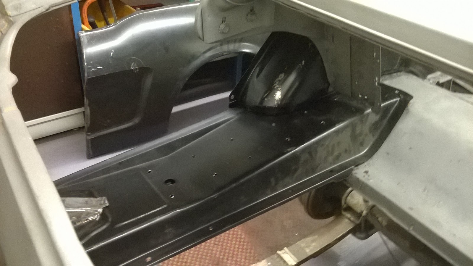 1965 Mustang 'Snowback' Fastback: Rear frame rails and inner wheel wells