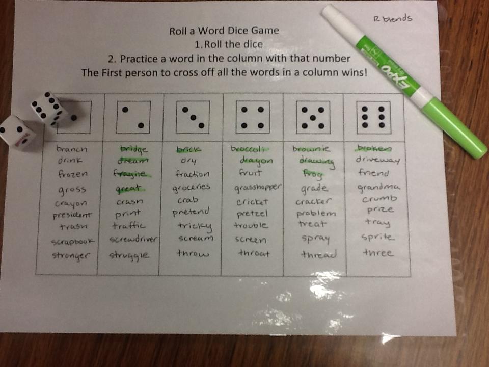 Liz's Speech Therapy Ideas: Roll a Word Articulation Game
