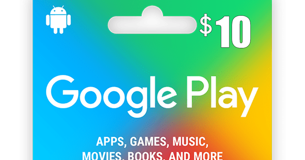 Google Play Gift Code Digital $10 Voucher