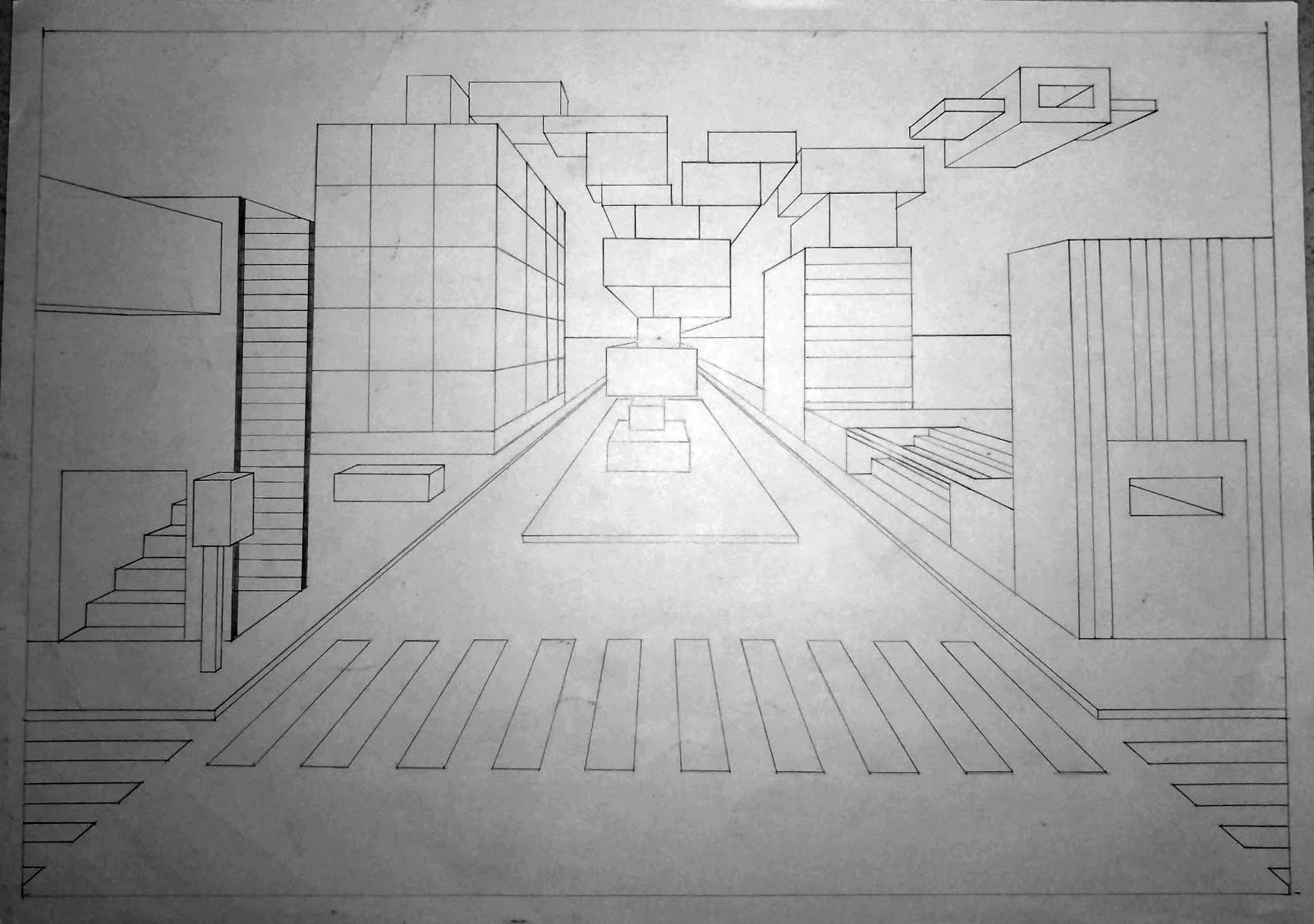 blo9ART: Perspetiva Cónica - Perspetiva Frontal com 1 Ponto de Fuga blo9ART: Perspetiva Cónica - Perspetiva Frontal com 1 Ponto de Fuga