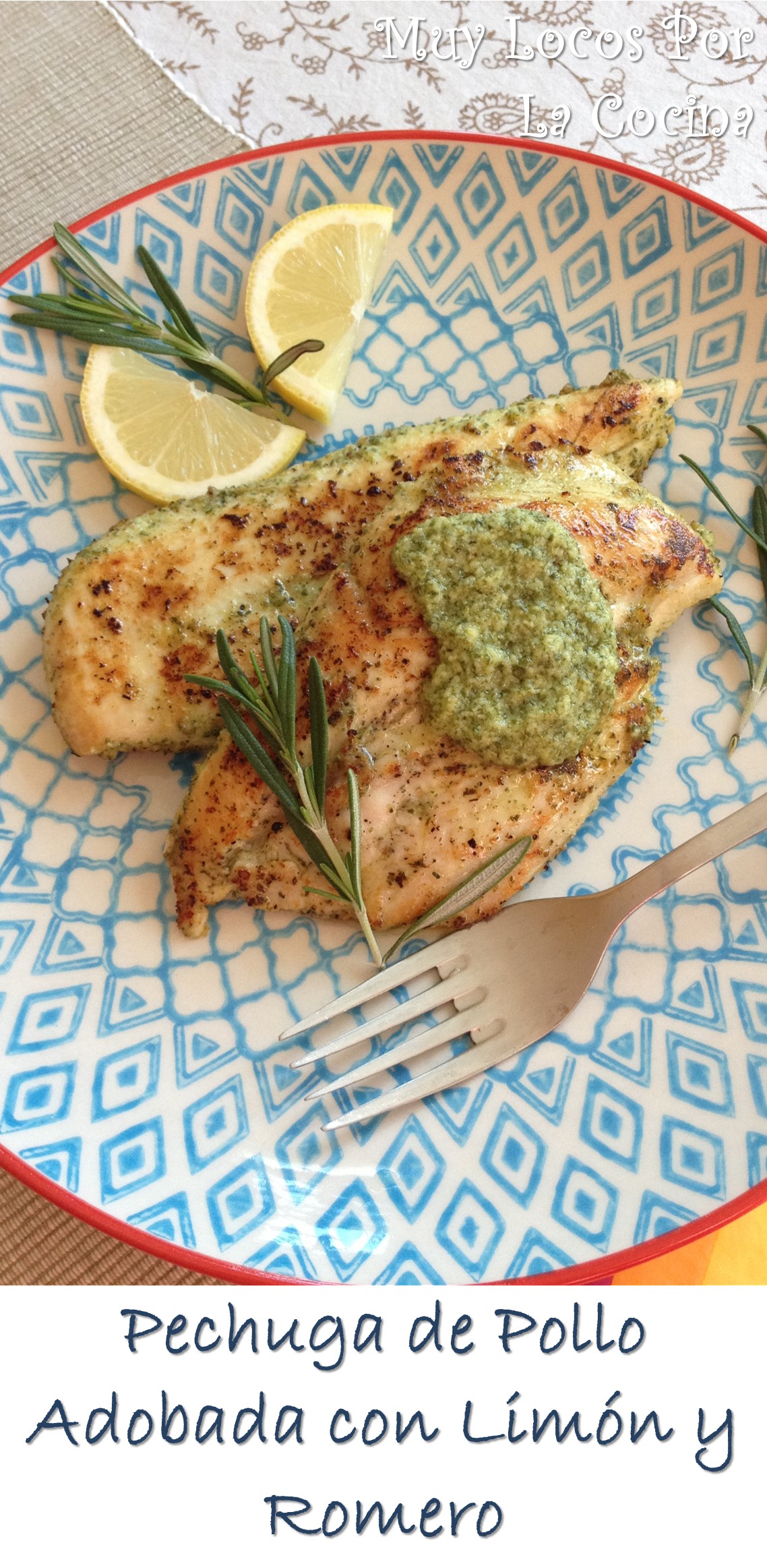 Muy Locos Por La Cocina: Pechuga de Pollo a la Plancha Adobada con ...