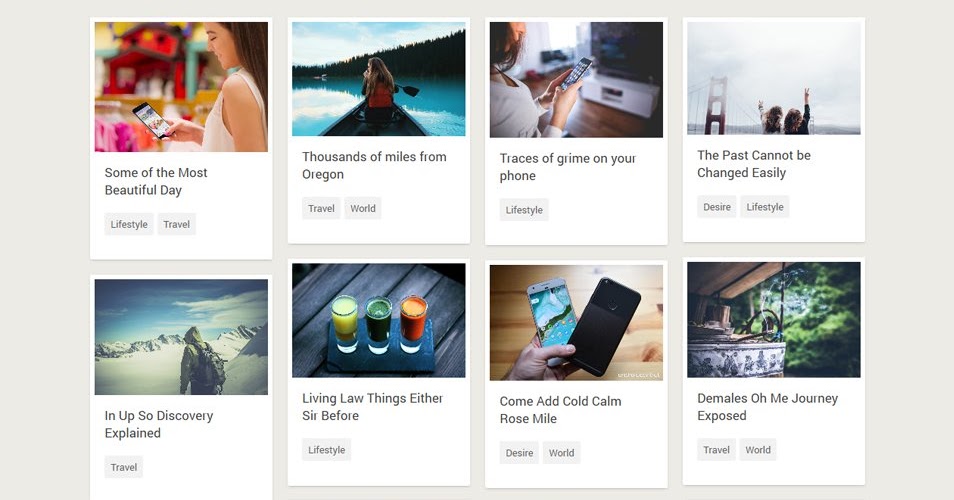 Free Grid Style Blog Template Design PSDCSS Author » Web Design ...