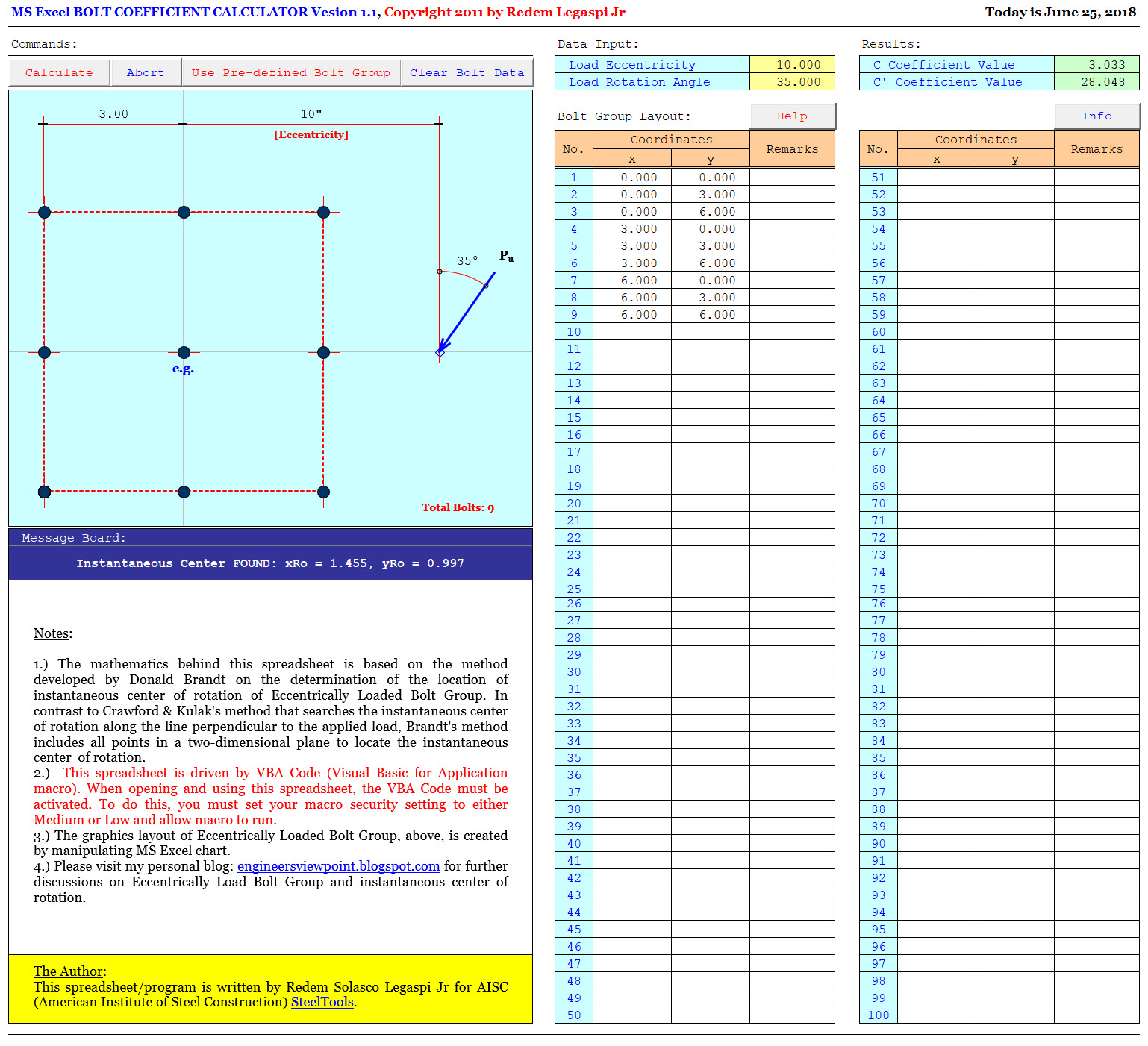 Bolt Coefficient Calculator Spreadsheet Free Download (2) - Engineer's ...