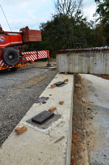 Construction of a new bridge at Dambai, Penampang, Sabah