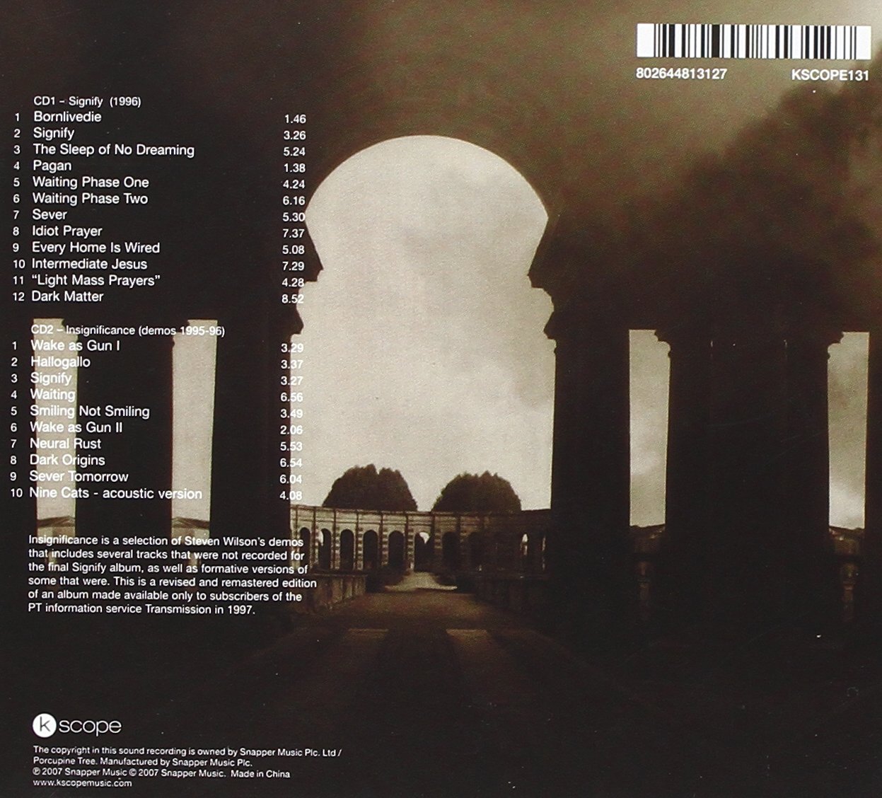 Classic Rock Covers Database: Porcupine Tree - Signify (1996)