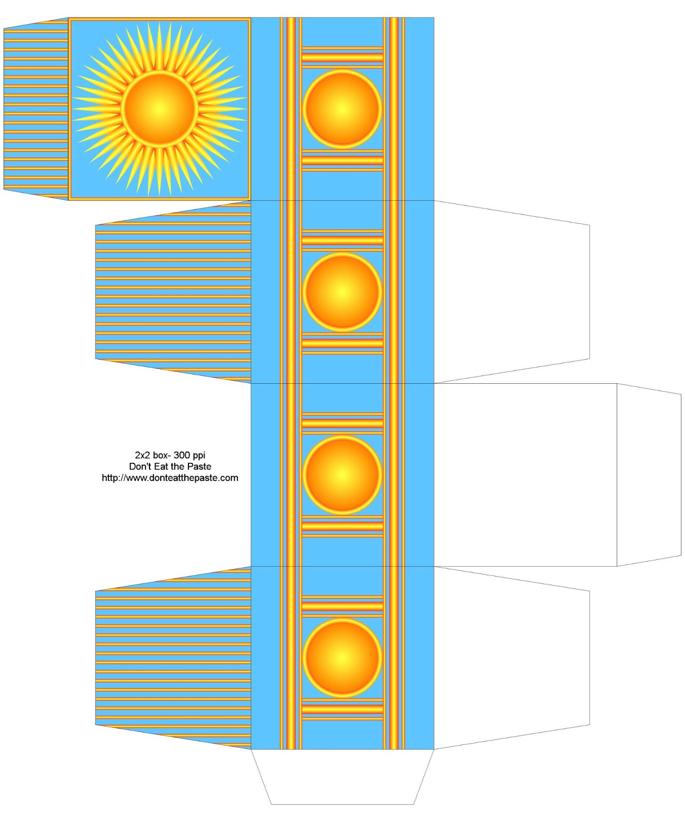 Don't Eat the Paste: Printable Sun Box