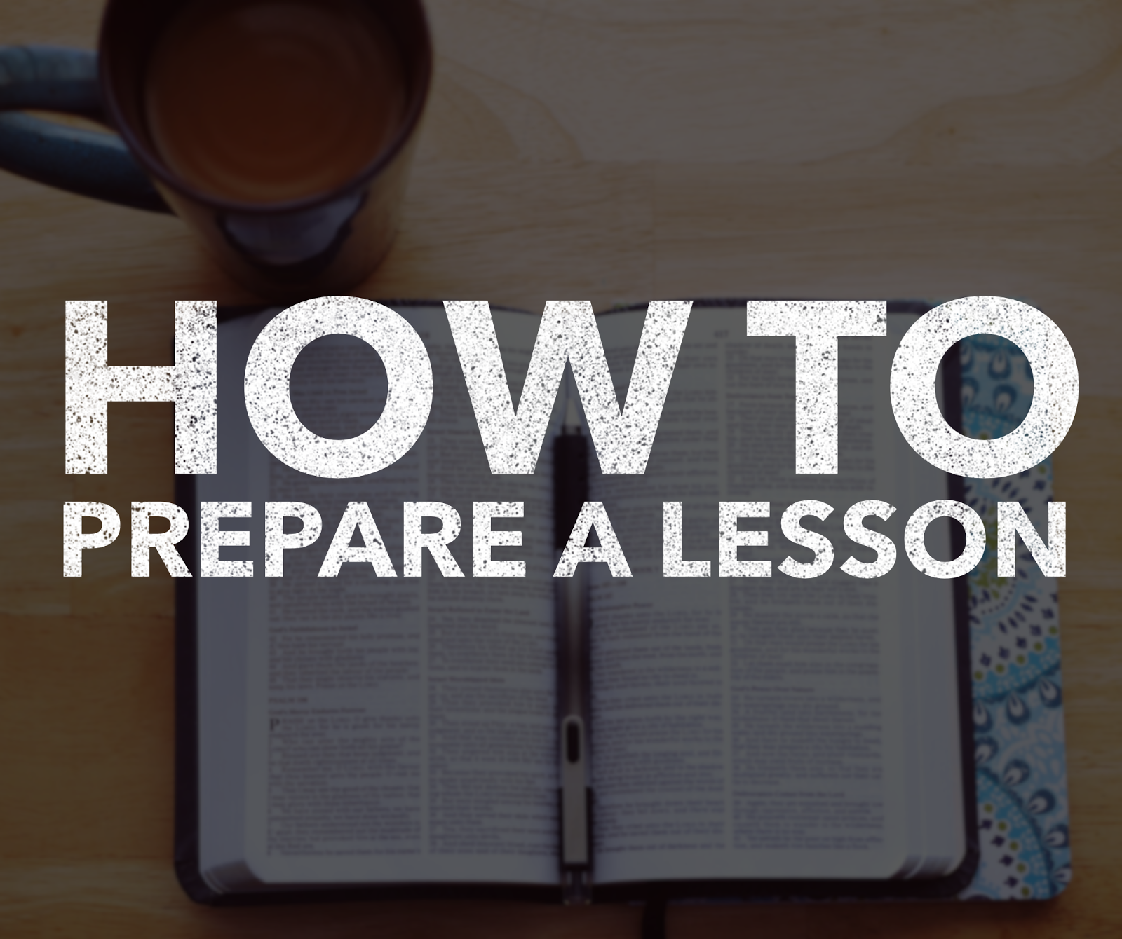 Nik Schatz: How to Prepare a Lesson