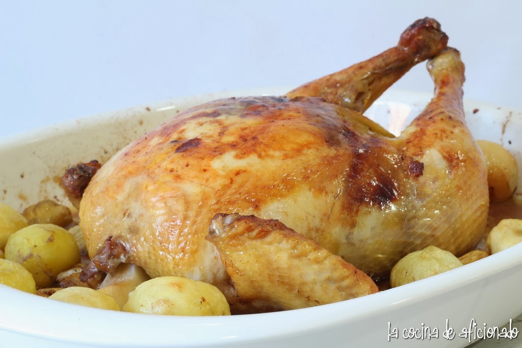 Pollo relleno de carne y manzana ~ blog de prueba