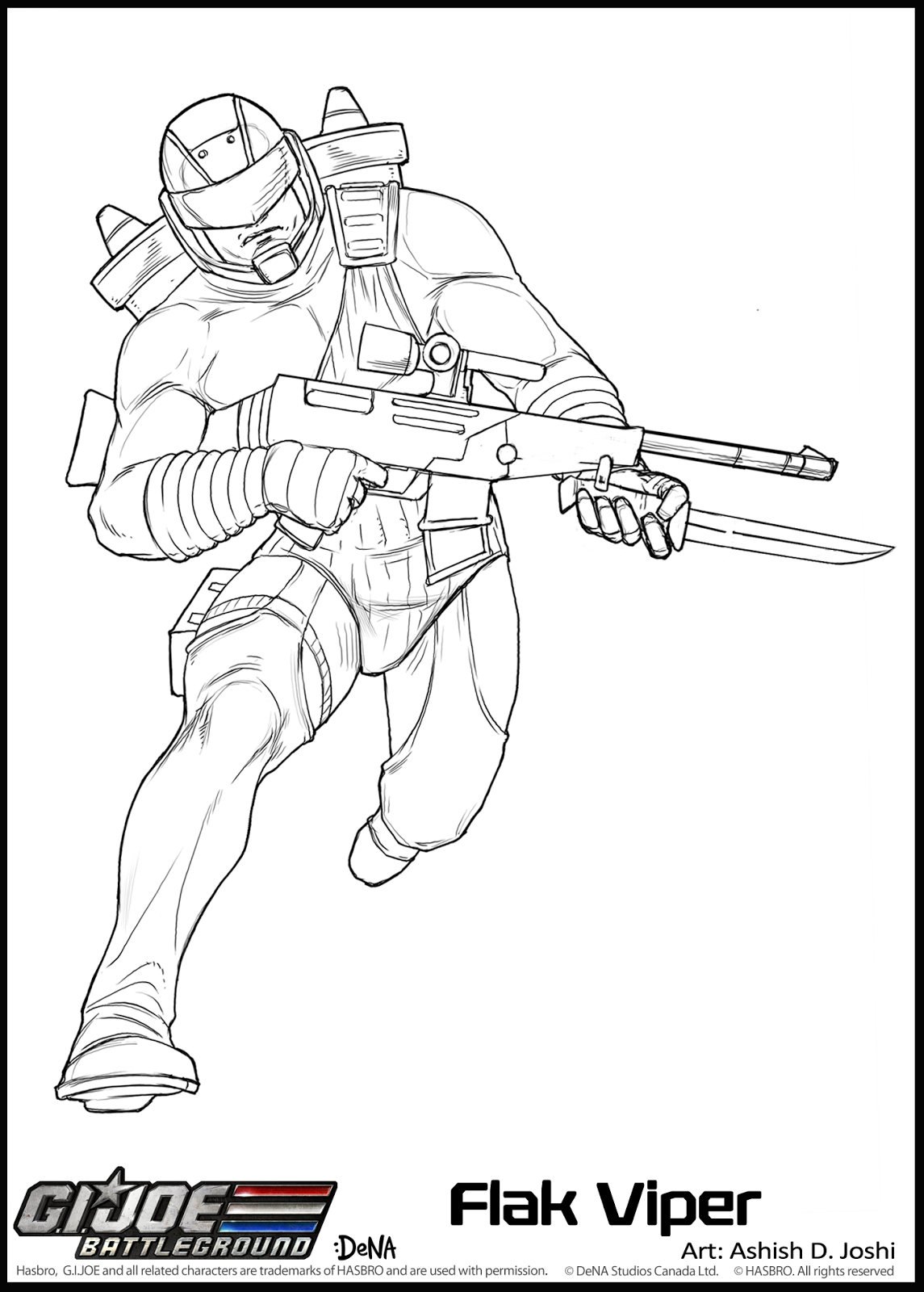 ATOMIC HERMIT: G.I.JOE Battleground line Art