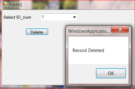 delete record from access database - geeksprogrammings