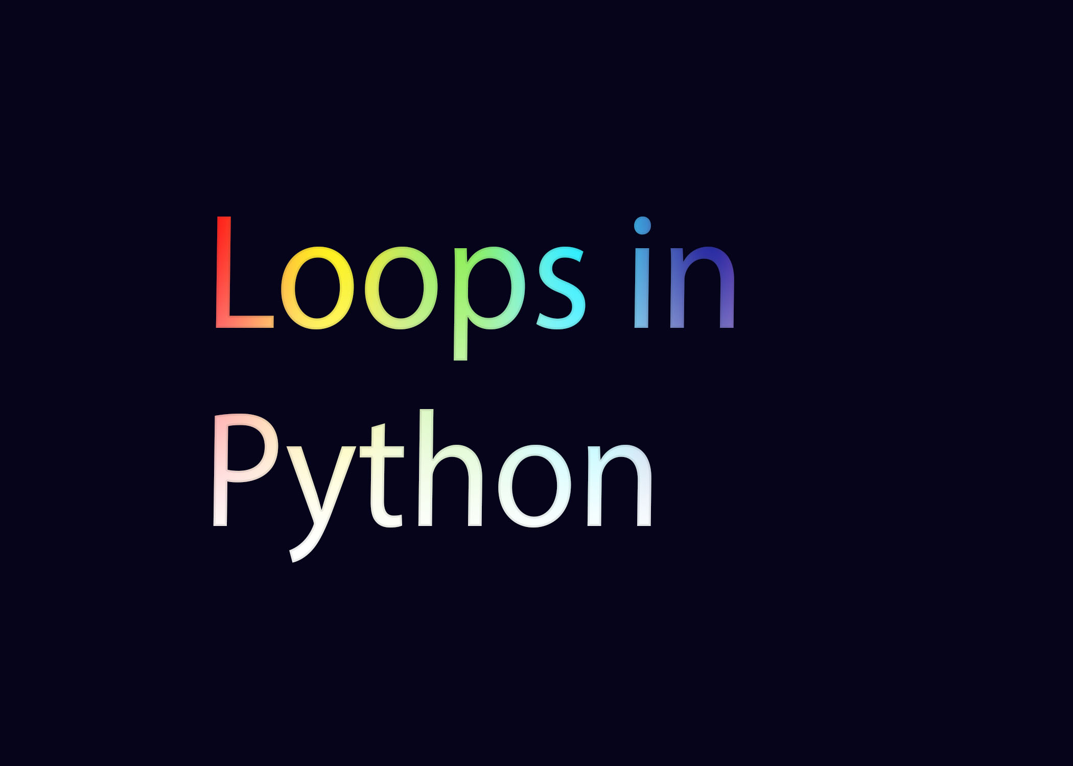 Loop Statements loop-statements