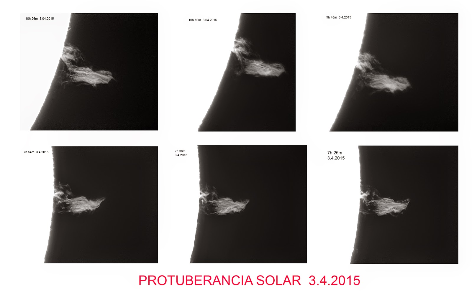 ASTROFELSASTRONOMIA BAIX LLOBREGAT: Evolución de una protuberancia ...