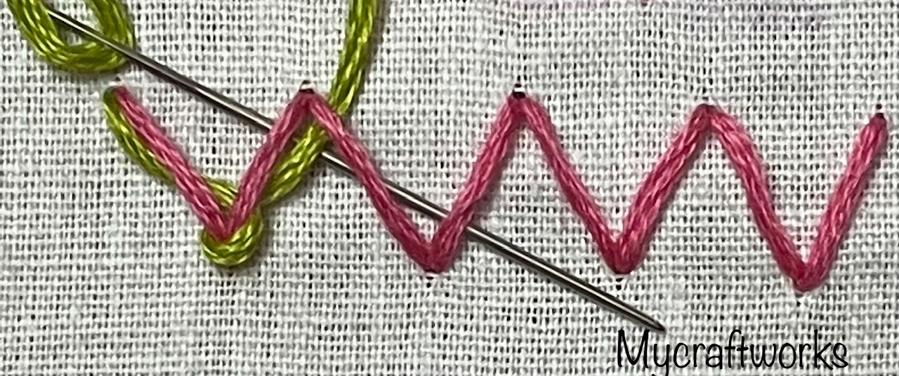 MY CRAFT WORKS: Threaded Arrowhead Stitch - tutorial