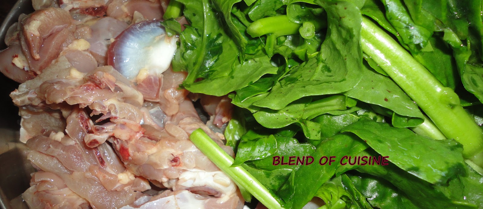 A BLEND OF CUISINE: CHICKEN CURRY WITH SPINACH (VALCHE BAJI)