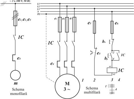 Pornirea într-un singur sens a motorului asincron trifazat | Info Electric