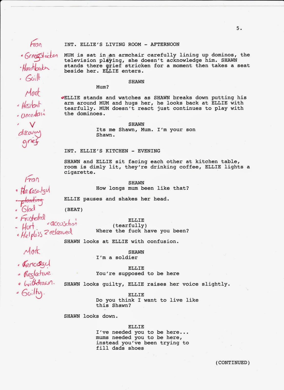 Directing - Major Project : Annotated Script