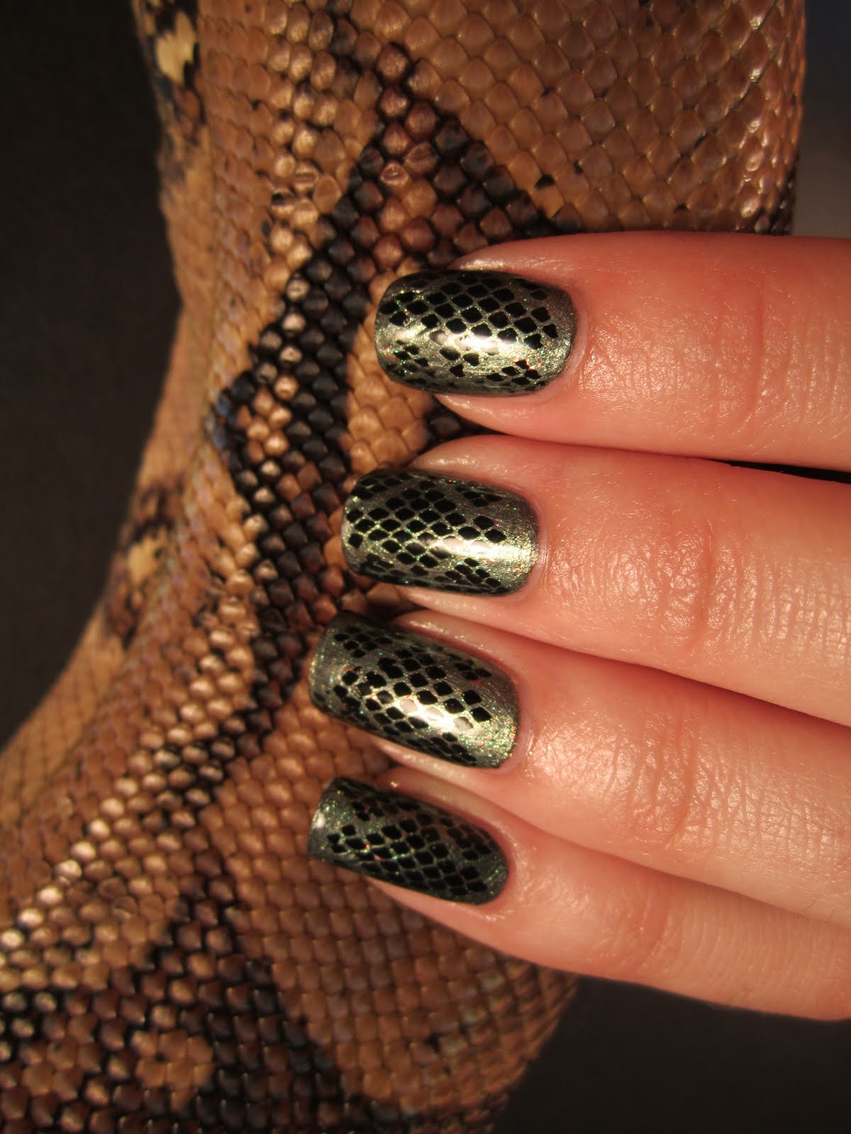 Jessica's Nail Art: Snake Skin Nail Design