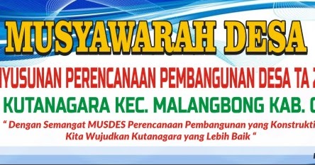 Download Contoh Spanduk Musdes.cdr - KARYAKU